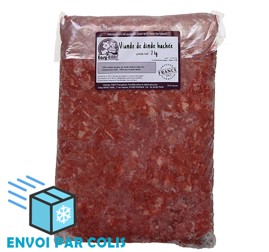 Viande de dinde hachée 2kg | Easy BARF